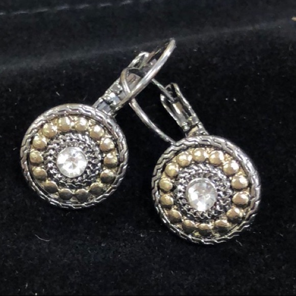 Jewelry | Two Tone Medallion Euro Wire Earringsnwt | Poshmark